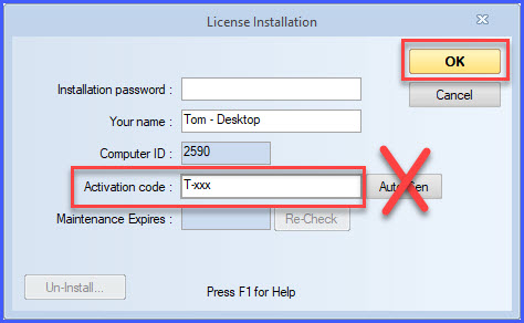 Trial Activation Code - eTakeoff